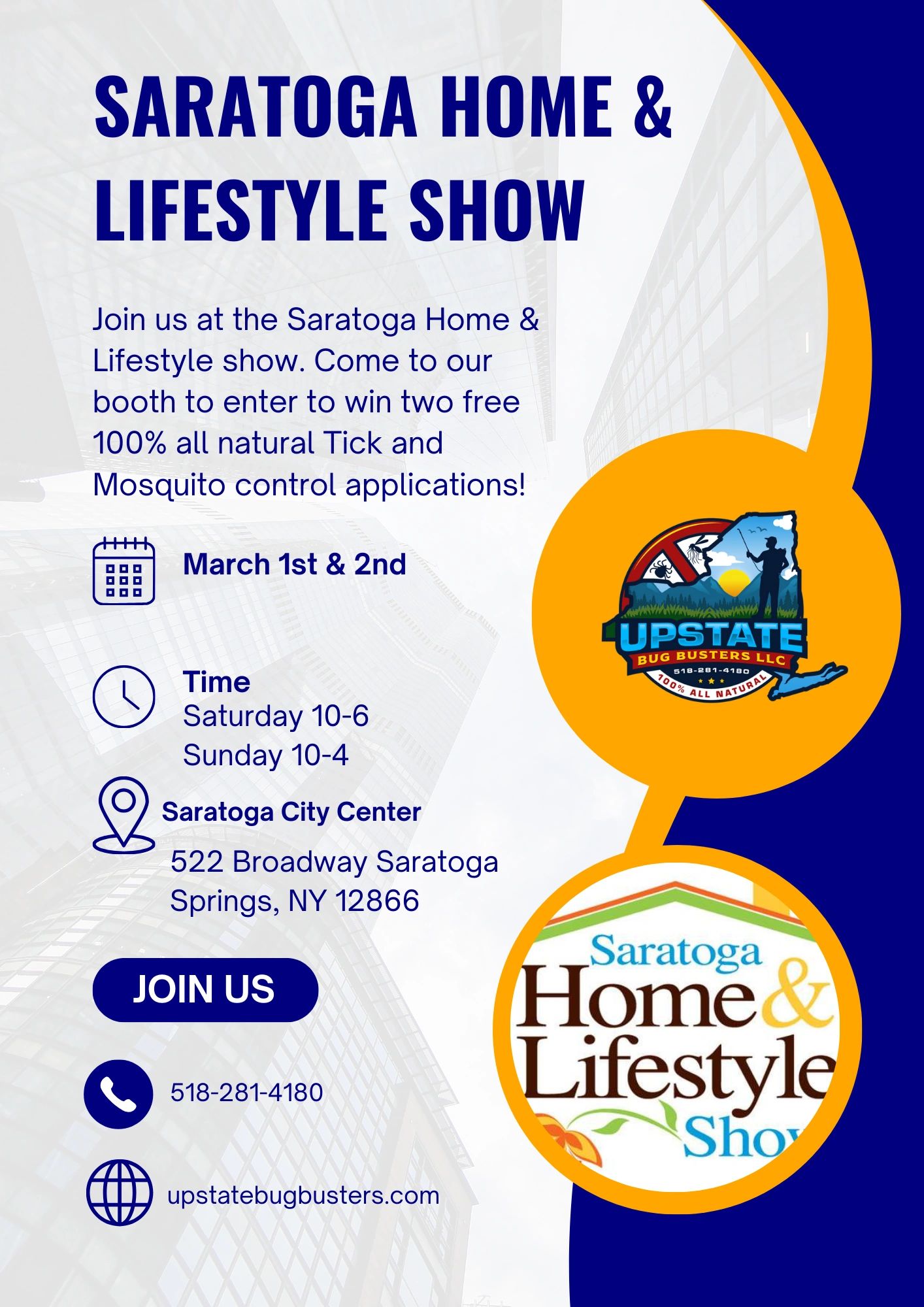 Upstate Bug Busters at the Saratoga Home and Lifestyle Show!